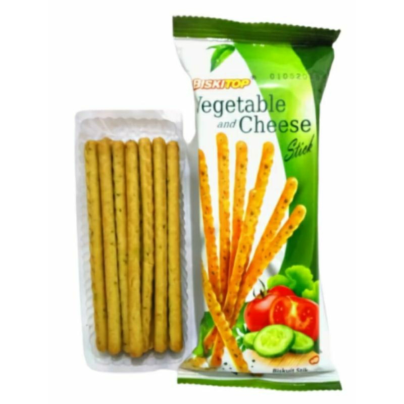 Jual Biskitop biskuit stik rasa sayuran dan keju vegetarian 2pc@50g ...