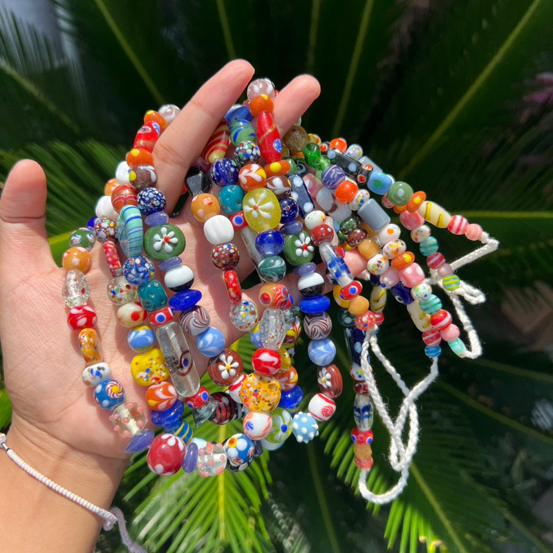 Jual Manik Mix Panjang 60cm • Glassbeads | Shopee Indonesia
