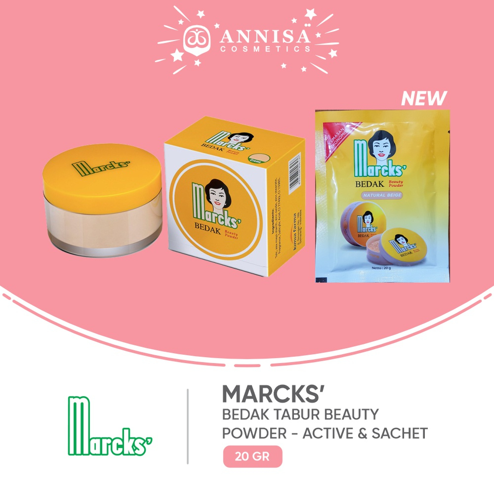 Jual Marcks Bedak Beauty Powder 20gr Pot dan Sachet | Shopee Indonesia