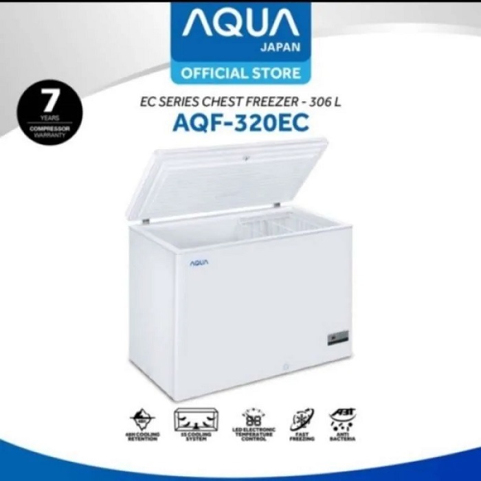 Jual AQUA Chest Freezer Box Lemari Pembeku AQF 320EC / AQF 320 EC ...
