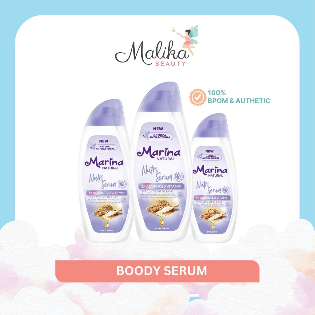 Jual Malika Beauty | MARINA Body Serum Natural Nutri Serum | Shopee Indonesia