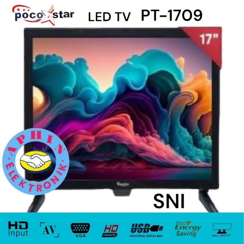 Jual TV LED 17 INCH POCOSTAR PT-1708 MONITOR LED 17 INCH LED TV DIGITAL ...