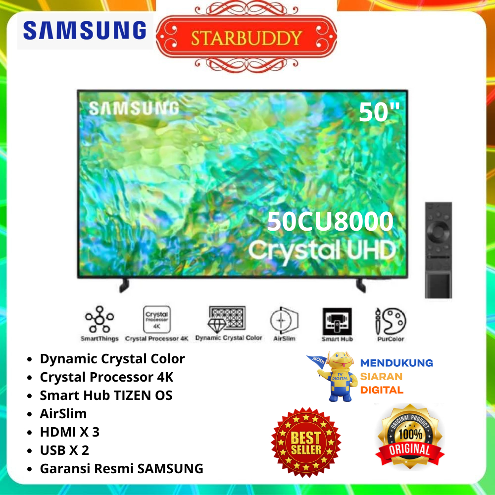 Jual LED TV SAMSUNG 50DU8000 SMART TV UHD 4K UA50DU8000 | Shopee Indonesia