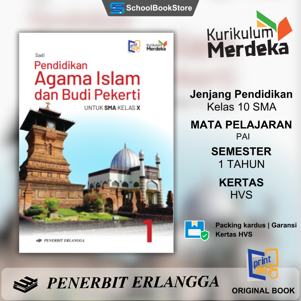 Jual Buku Paket PAI KELAS 1 X 10 SMA KURIKULUM MERDEKA Terbaru Buku ...