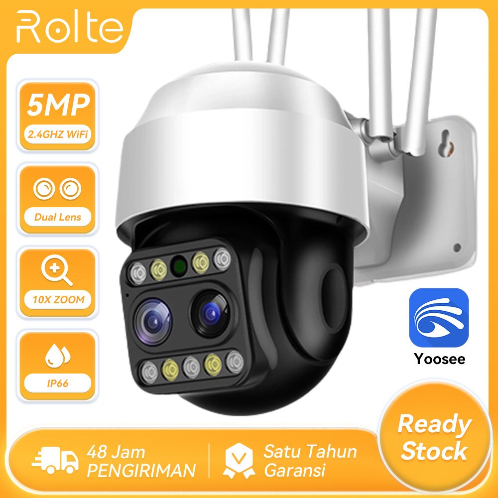 Jual Rolte YOOSEE IP Kamera 10X Zoom Lensa Ganda 5MP Kamera WiFi IP66 ...