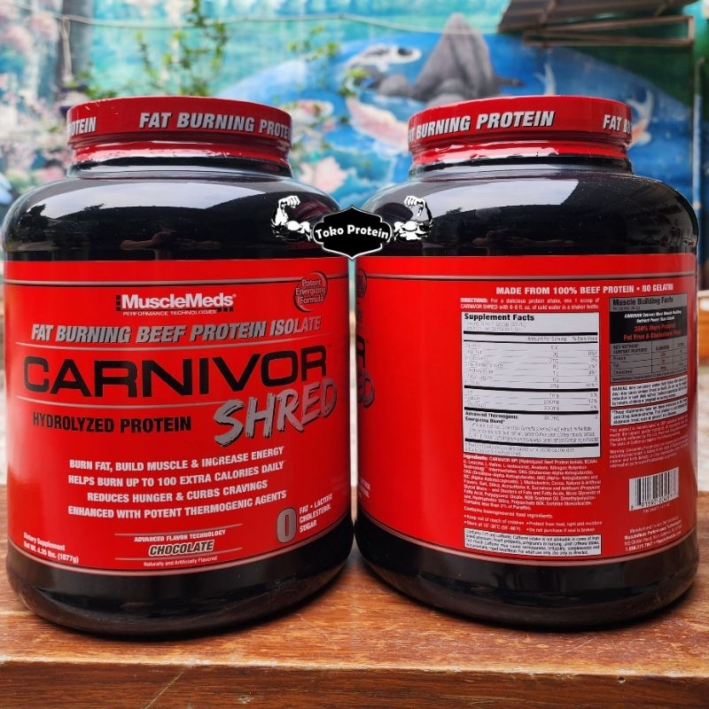 Jual Eceran Ecer BPOM AOM Musclemeds Carnivor Whey Shred Protein ...