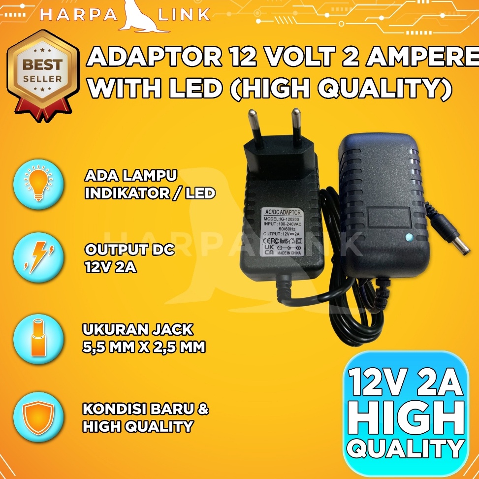 Jual NEW VARIAN Adaptor 12V 2A LED Power Supply 12V 2A CCTV Adapter 12v ...
