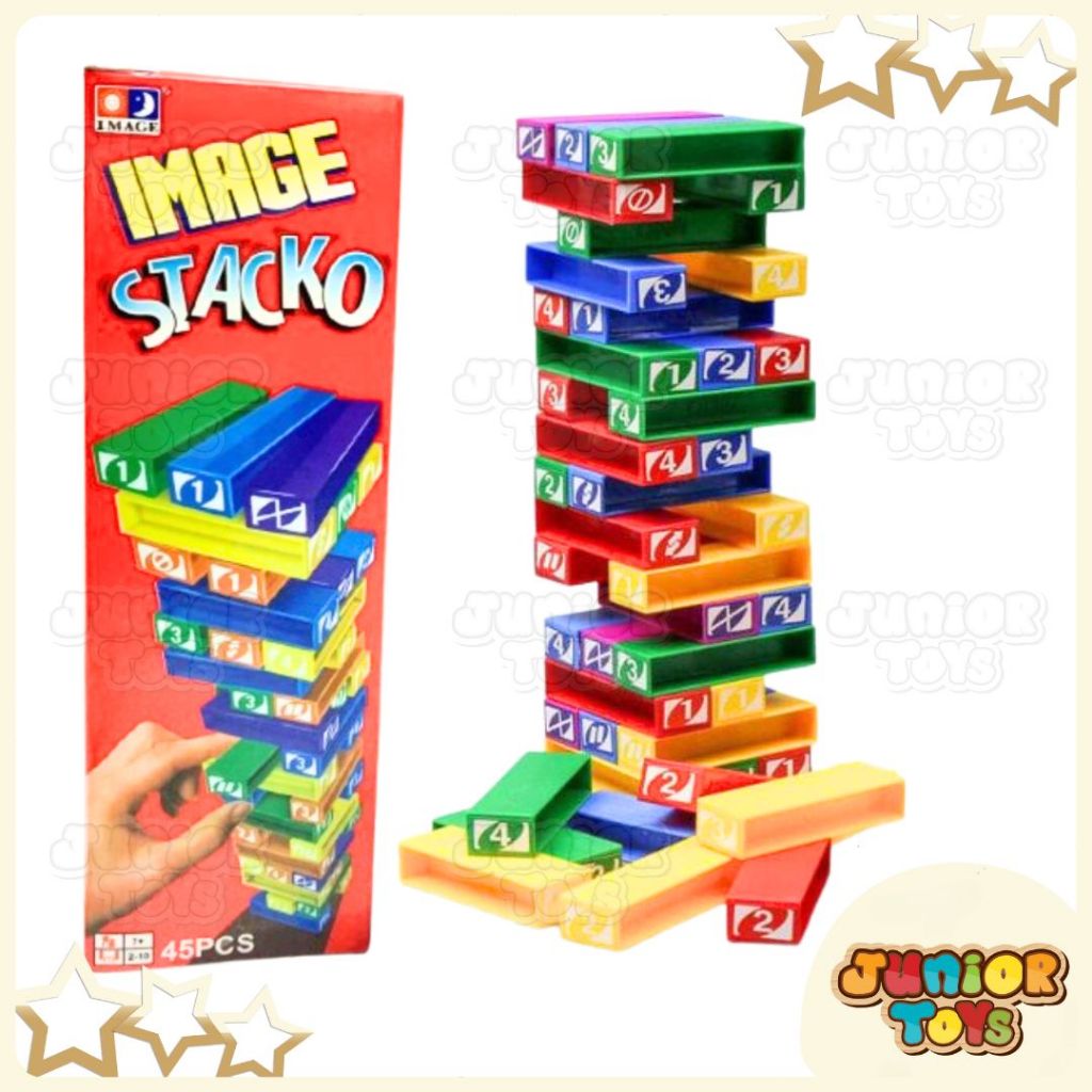 Jual Mainan Anak Tower Stacko Menara Balok Susun Permainan Seru ...