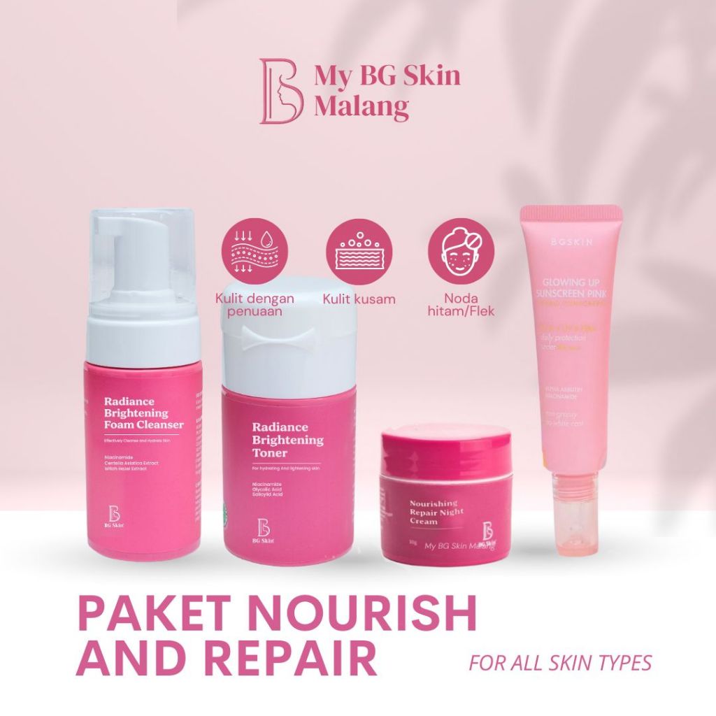 Jual BGSKIN BG Skin Nourish And Repair Series paket perawatan lengkap ...