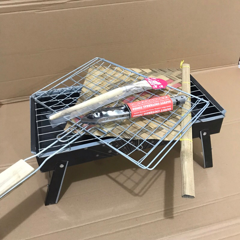 Jual 1 PAKET Alat Pemanggang Serbaguna Barbeque Bakaran Portable Arang ...