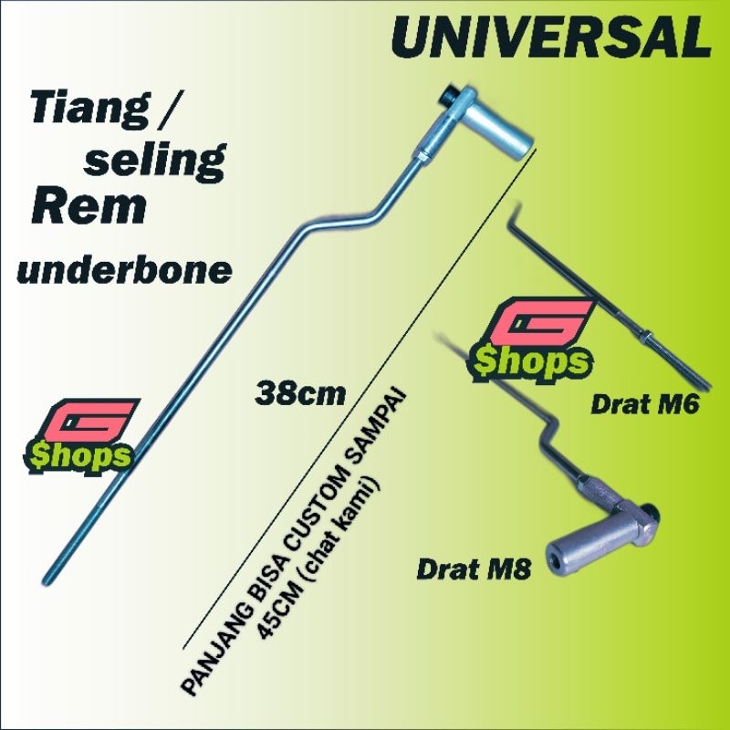 Jual Tiang rem tuas rem stik rem belakang underbone UNIVERSAL model ...