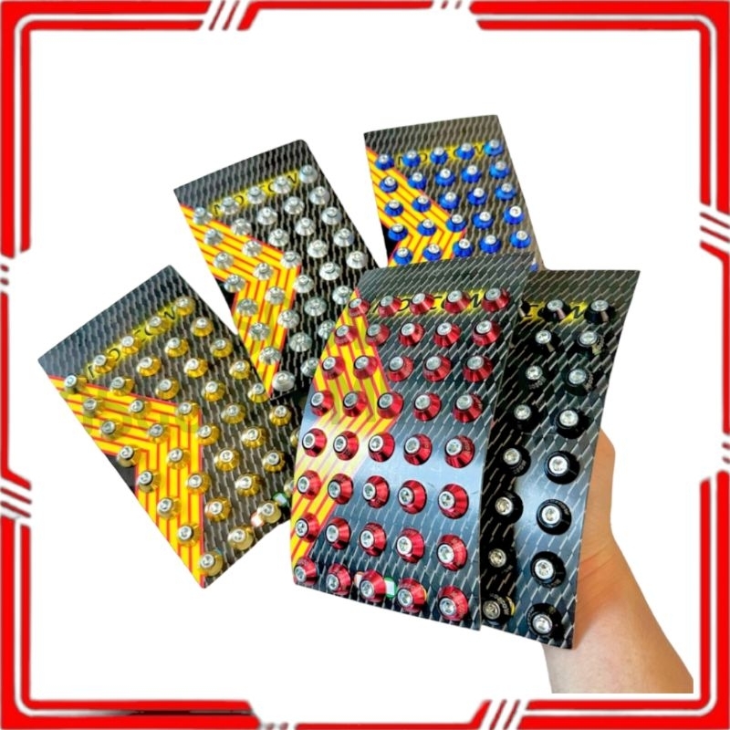 Jual BAUT PLAT NOMOR PLUS RING SATU SET 40 PCS UNIVERSAL | Shopee Indonesia