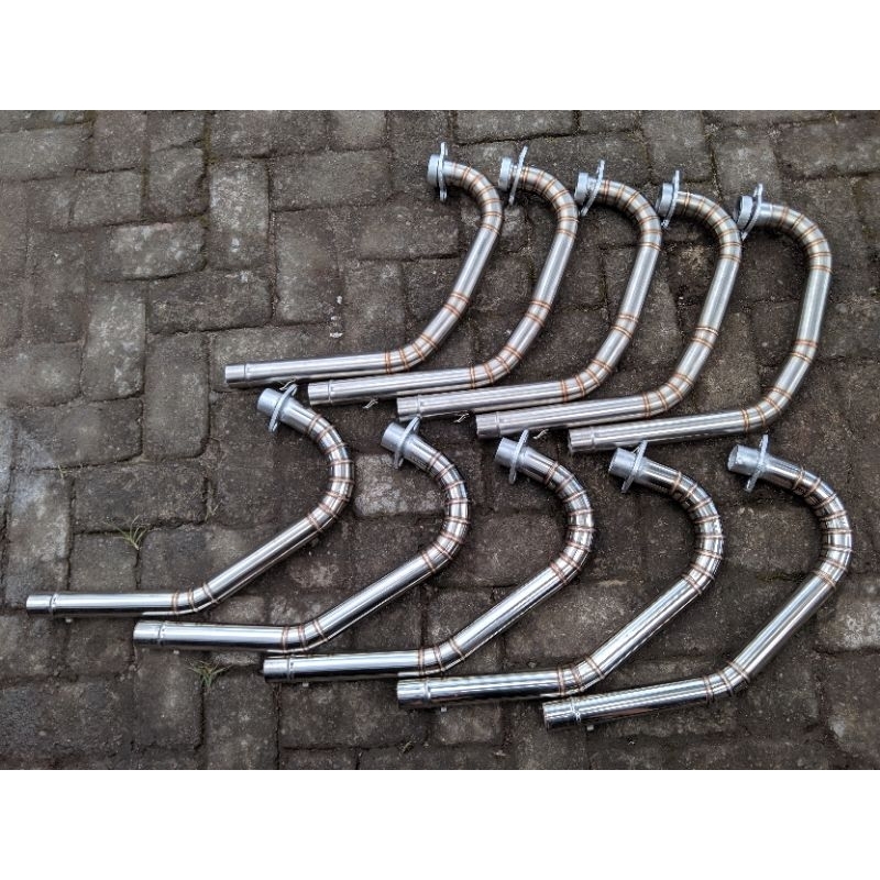 Jual header pipa lehernya knalpot japstyle Megapro MP CB Tiger SCORPIO ...