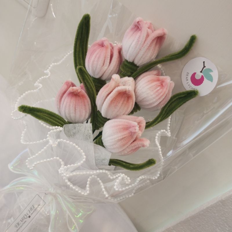 Jual FLOWER BOUQUET FUZZY WIRE / BUKET BUNGA KAWAT / BUKET TULIP ...