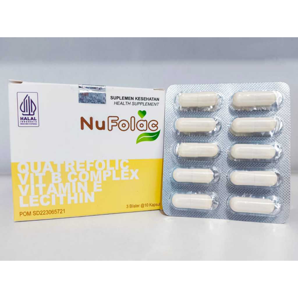 Jual NuFolac kapsul membantu memenuhi kebutuhan asam folat, vitamin B ...