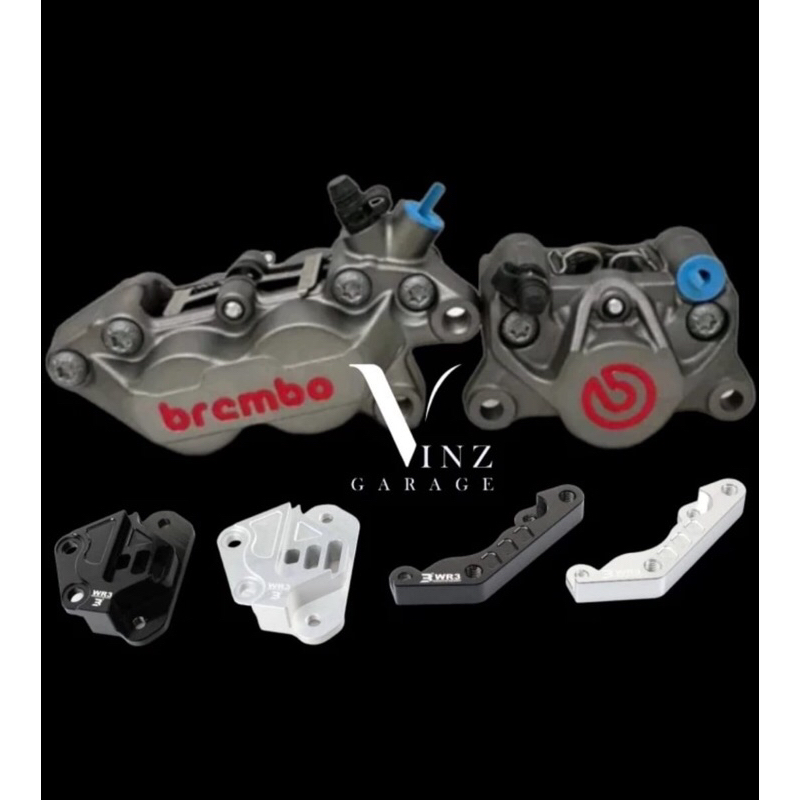 Jual Kaliper Brembo Xmax 4 Piston 2 Piston Xmax // Kaliper Xmax Depan Belakang Set Bracket WR-3 ...
