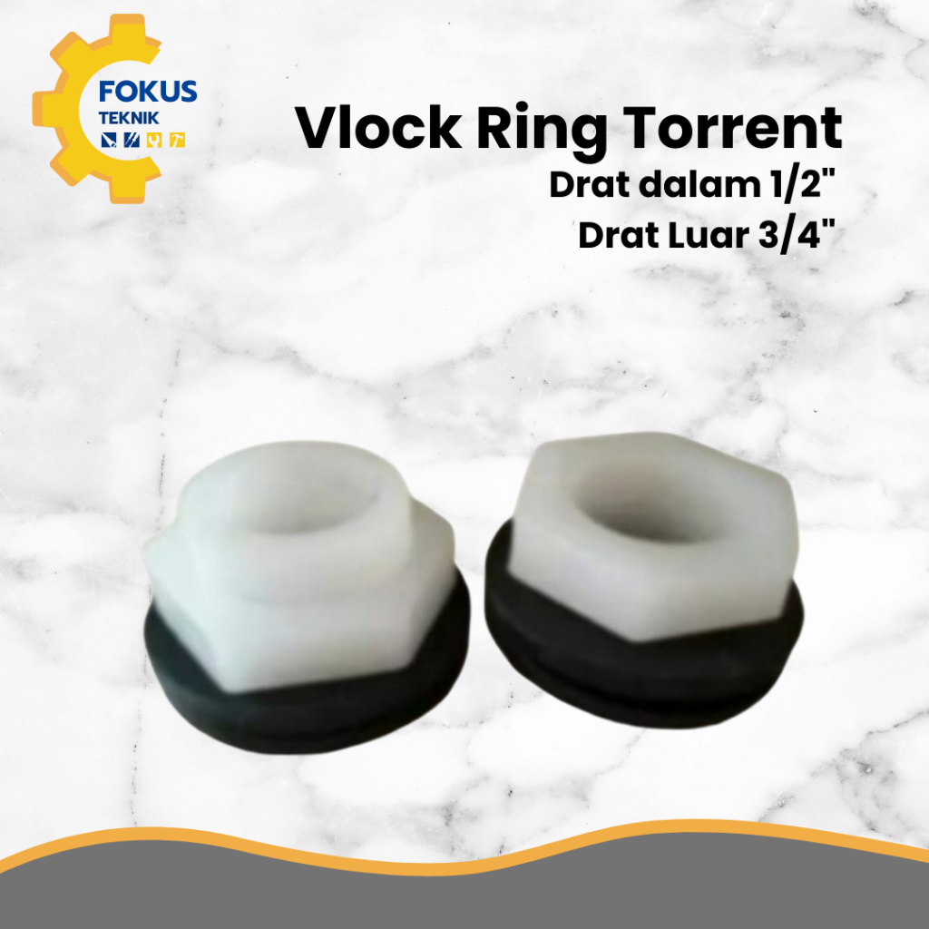 Jual Mur Toren 3/4" x 1/2" Drat Vlok Ring Tandon Tangki Watermur PVC ...