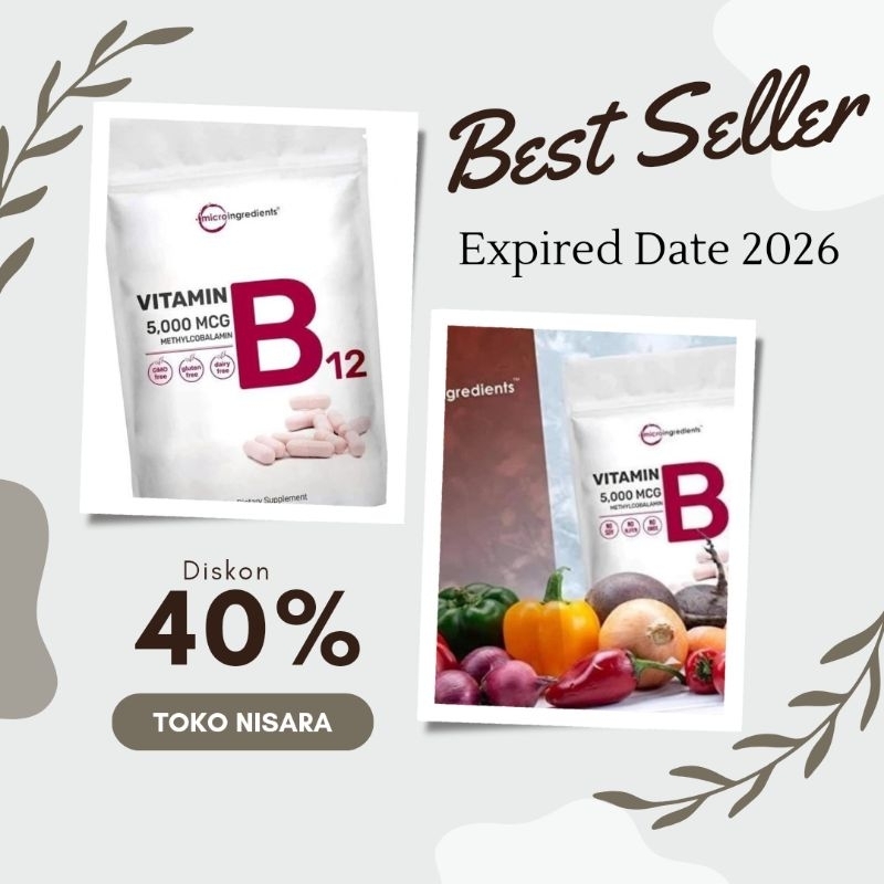 Jual Microingredients Vitamin B12 5000 MCG Methylcobalamin - Micro 180 ...