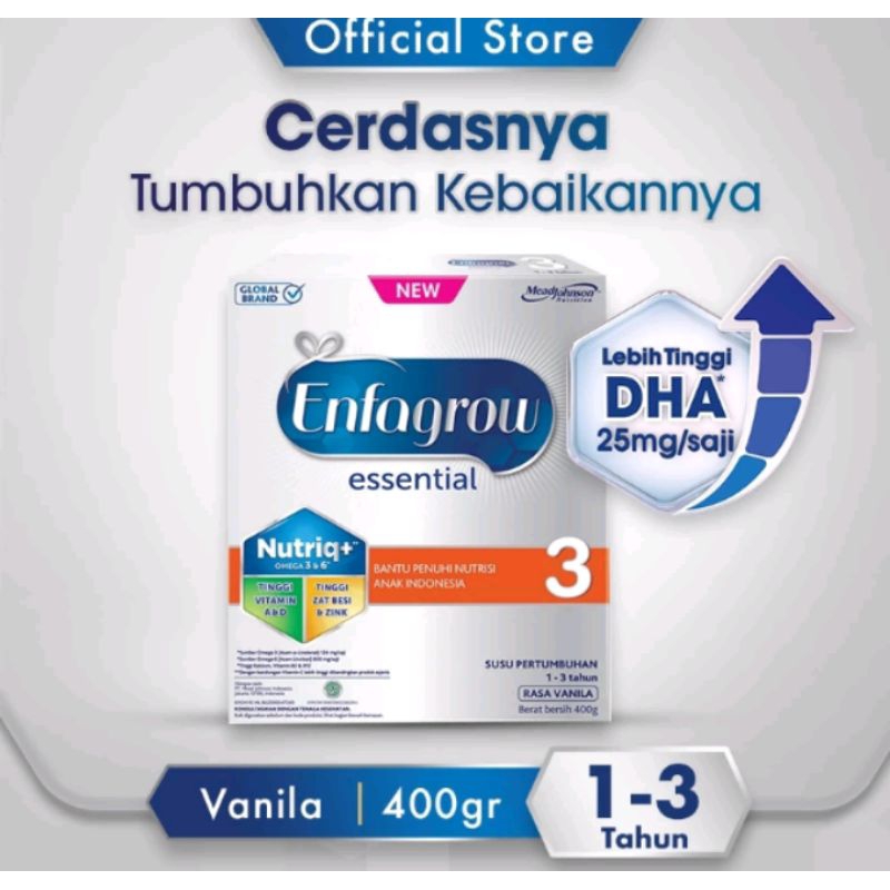 Jual Enfagrow Essentials Tahap 3 400gr usia 1-3th original Susu ...