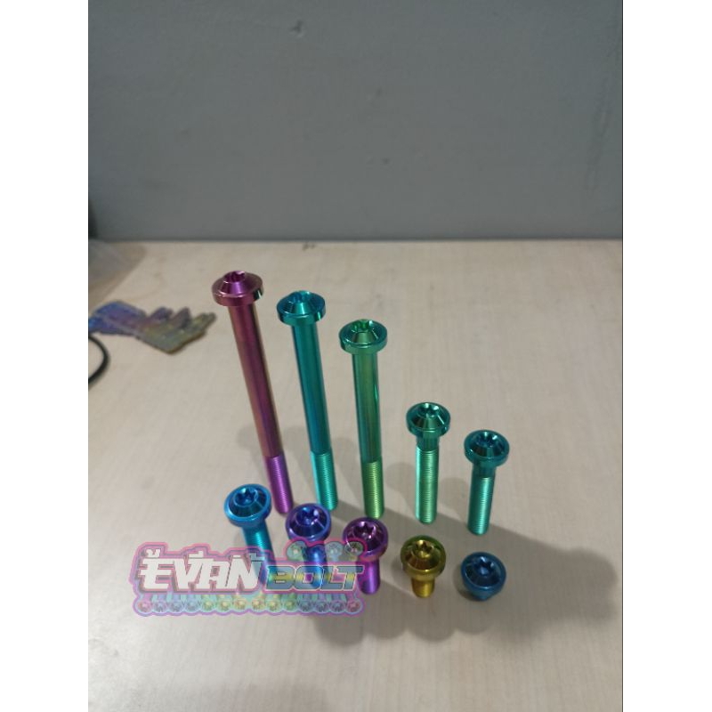 Jual BAUT TITANIUM BIG HEAD M10 DRAT 14 x 10,15,20,25,30,35,40,45,50,60 ...