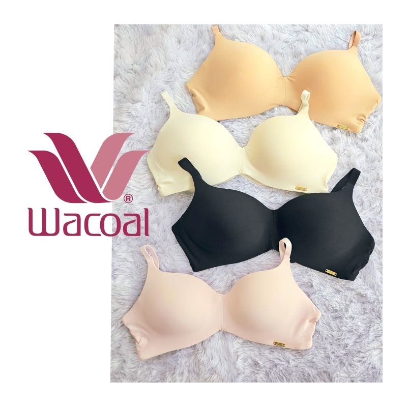 Jual BRA WACOAL TANPA KAWAT BUSA TIPIS IB 5393 R1 K178 32,34,36,38 CUP A,B,C LOGO WACOAL CUP 3/4 ...
