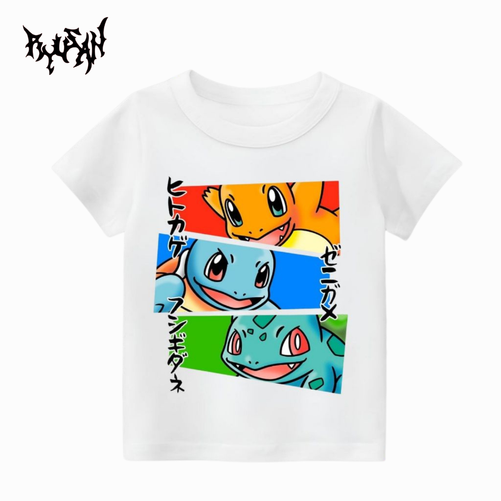 Jual Ryusan Kaos Anak Custom Nama Combed 30s Gambar POKEMON series 2 ...