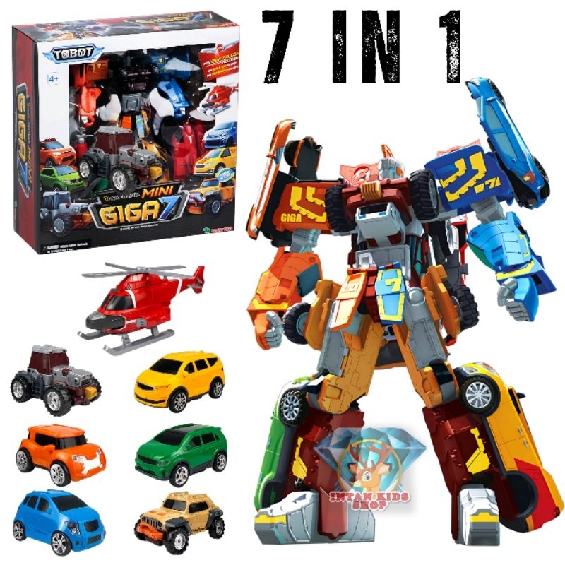 Jual MAINAN ANAK ROBOT GABUNGAN 7 CARS COMBINE MINI GIGA 7 TOBOT 339-7C ...