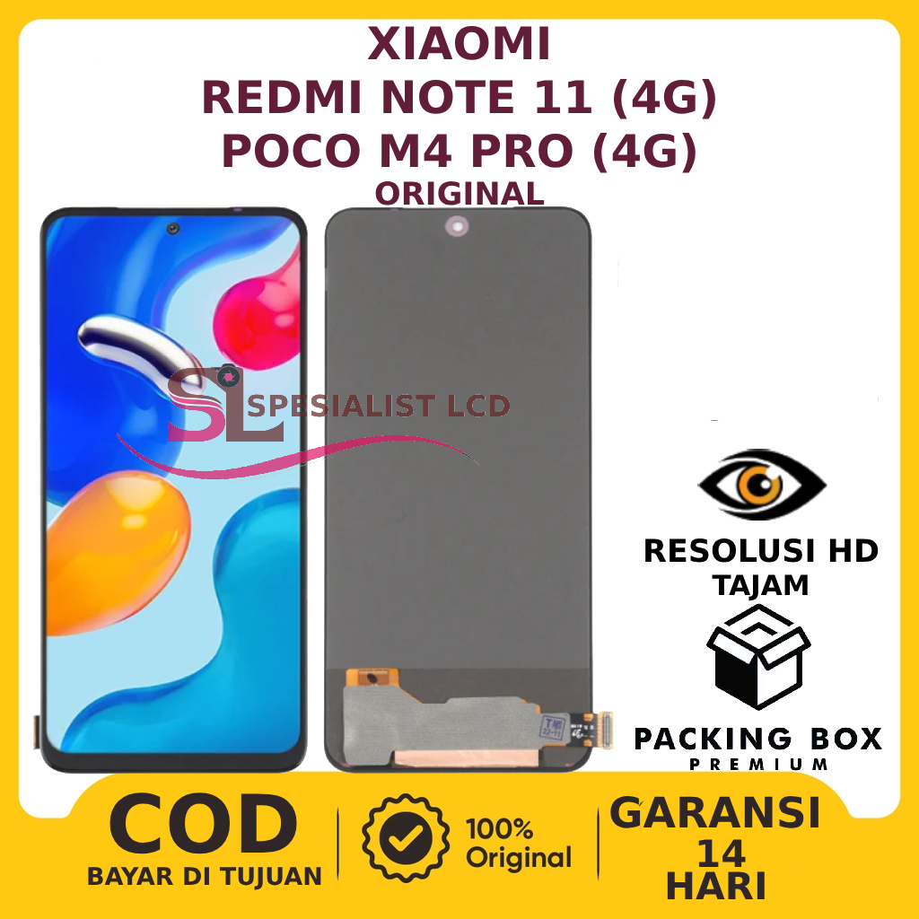 Jual LCD TOUCHSCREEN XIAOMI REDMI NOTE 11 (4G) ORIGINAL COMPLETE 1 SET GARANSI FREE LEM | Shopee ...