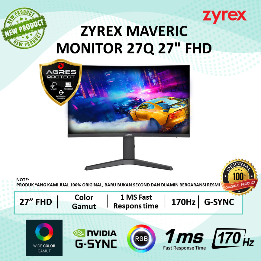 Jual ZYREX MAVERIC MONITOR 27Q 27" FHD 170HZ | Shopee Indonesia