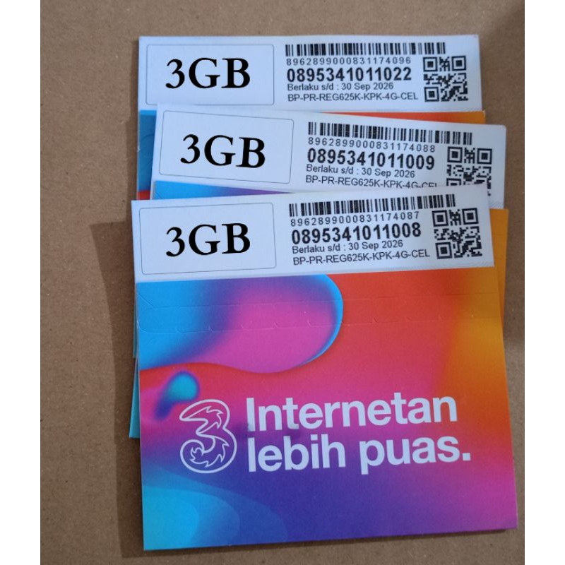 Jual Kartu Perdana Tri Happy 0K, Kuota 3GB, 8GB Kartu Kuota - Kartu ...