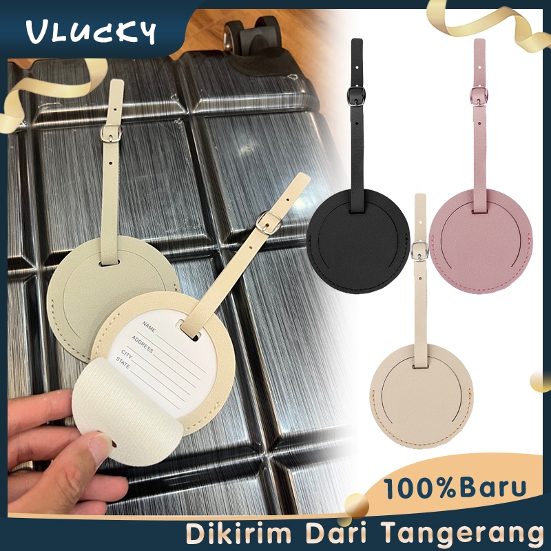 Jual Isi 2 Tag Koper Luggage Gantungan Tag Label Koper Bahan Leather ...