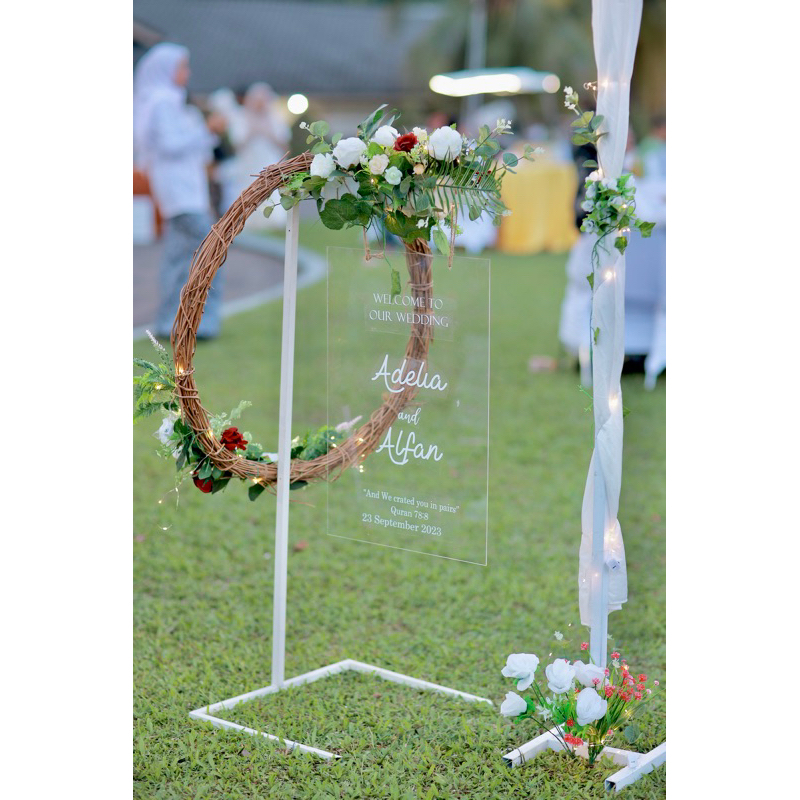 Jual wedding sign frame bahan besi holow & akrilik | Shopee Indonesia