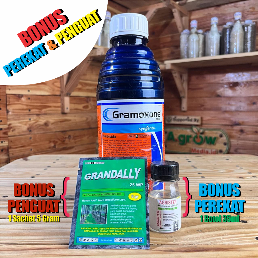 Jual GRAMOXONE 276SL 1 Liter BONUS Perekat & Penguat Herbisida Obat ...