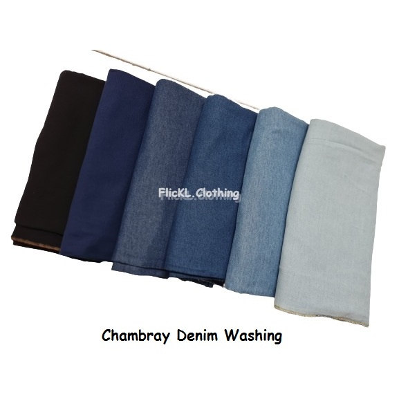 Jual Kain Jeans Wash Tipis Bahan Denim Wash Denim 6oz Washing Jeans ...