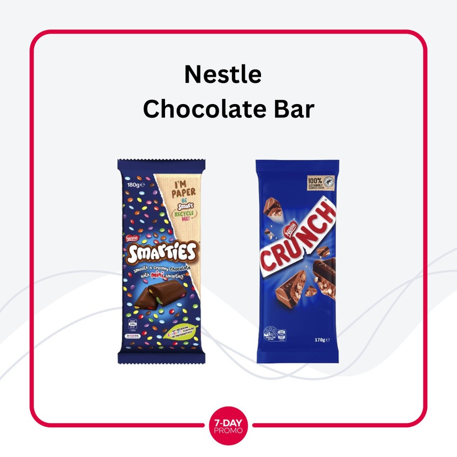 Jual Nestle Smarties Crunch Milk Chocolate Block | Shopee Indonesia