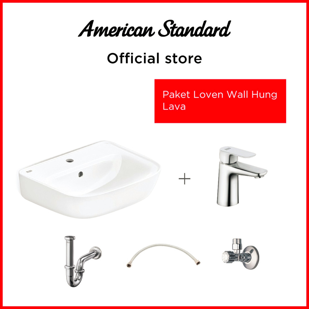 Jual American Standard Wastafel - Paket Loven Wall Hung Lava Basin ...