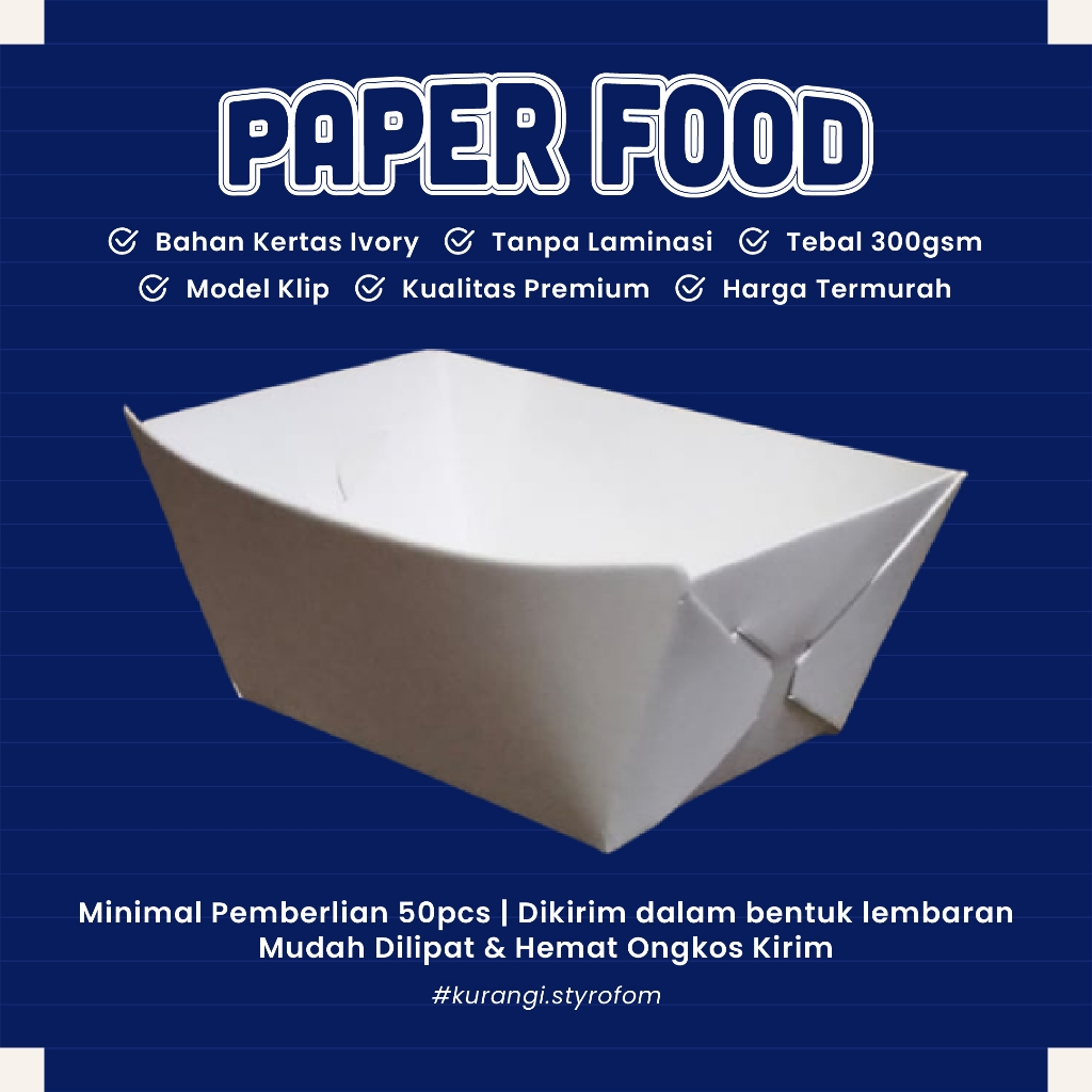 Jual Wadah Kertas Box Dus Packing Jualan Makanan SOSIS TAKOYAKI Sekali ...