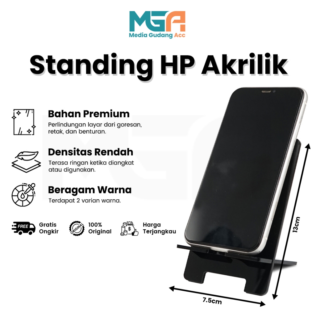 Jual HOLDER / STANDING / STAND HP MEJA UNIVERSAL BAHAN AKRILIK ...