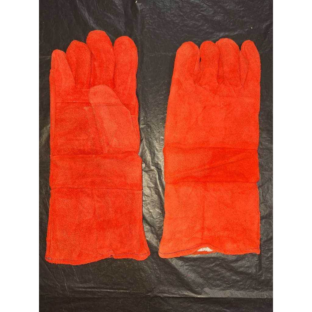 Jual SARUNG TANGAN LAS sarung tangan merah welding glove sarung tangan ...