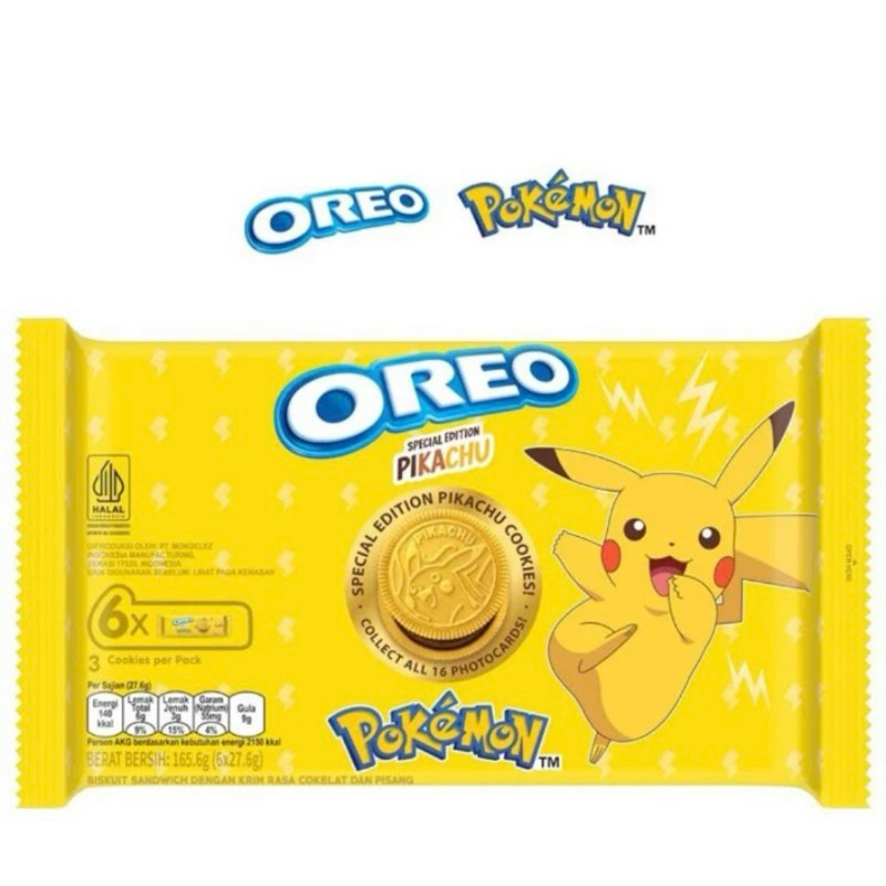 Jual OREO POKEMON LIMITED EDITION 165.6G ISI 6 BUNGKUS (6x27.6g) + FREE ...