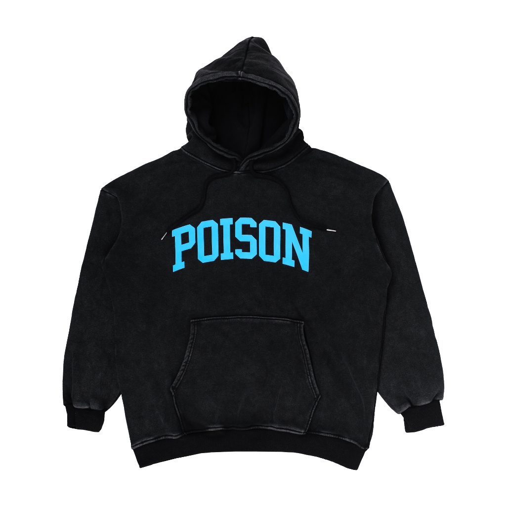 Jual POISON FOREVER - OG Logo Washed Hoodie Black - Heavyweight 330GSM ...