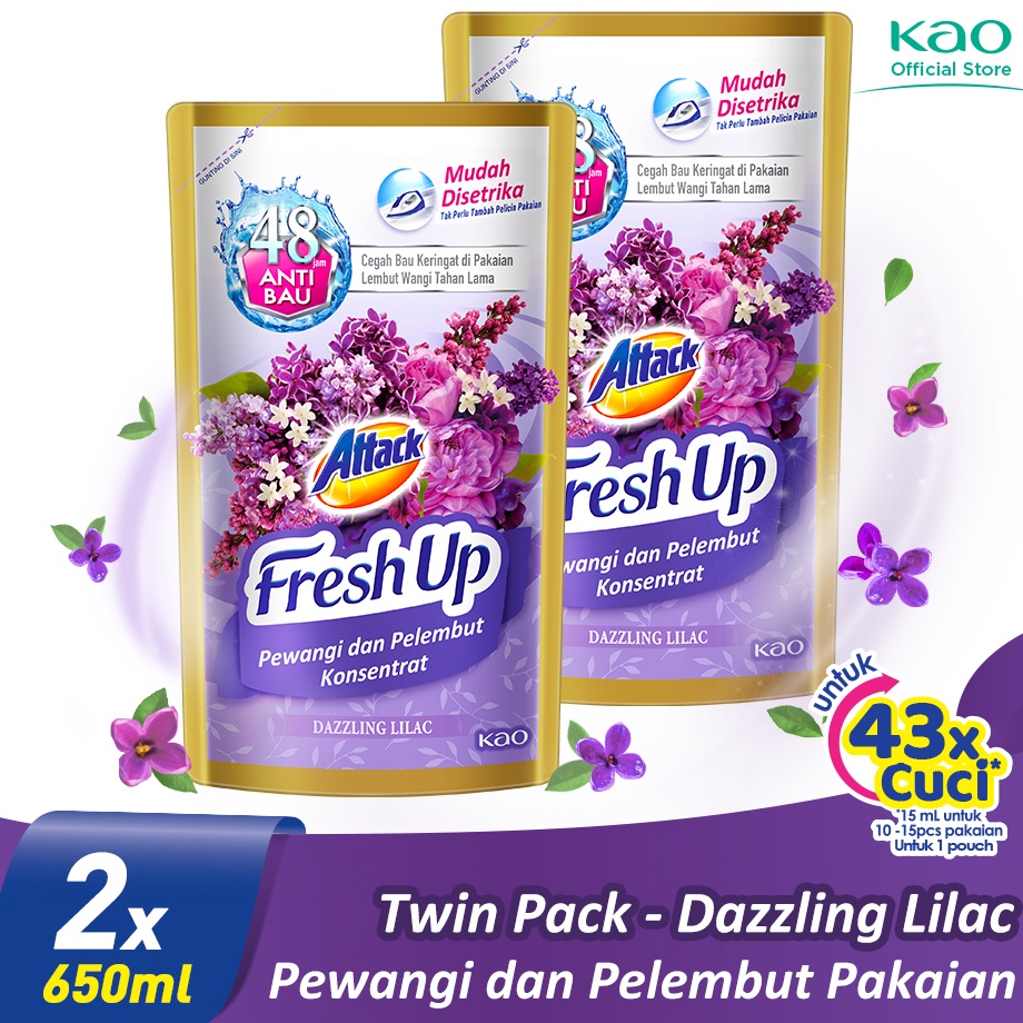 Jual Harga Sekarang Attack Fresh Up Softener Pewangi Dazzling Lilac 65 ...