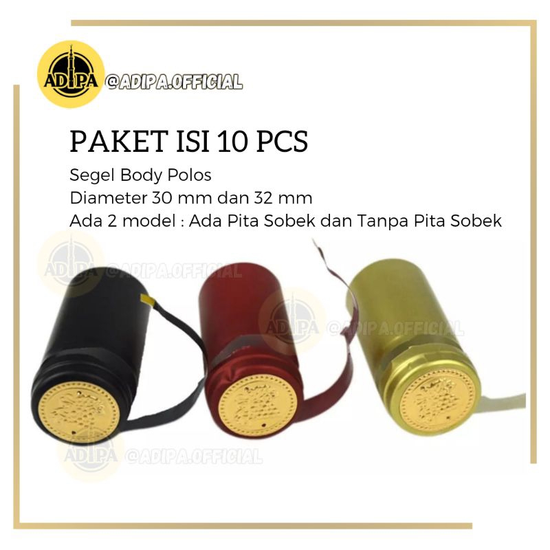 Jual ADIPA - [Segel Polos Top Anggur 10 pcs D30mm D32mm] Segel Mewah ...