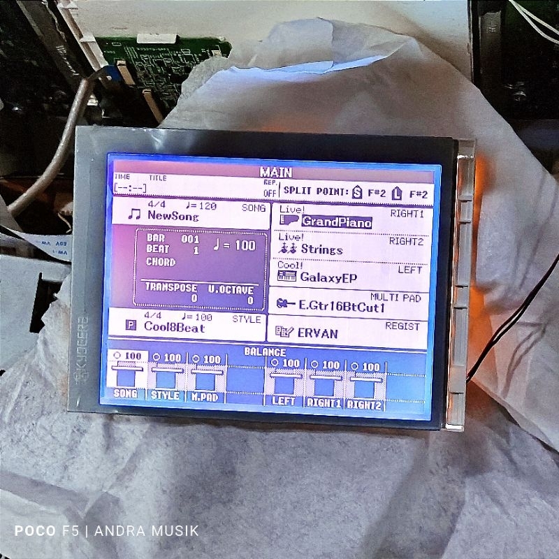 Jual Layar LCD original keyboard Yamaha psr s710 S 750 dan a2000 bergaransi Bonus Kabel ...