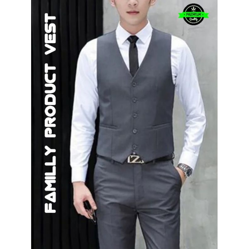 Jual Rompi Jas Pria Blazer Vest Formal Dewasa Slim Fit | Shopee Indonesia