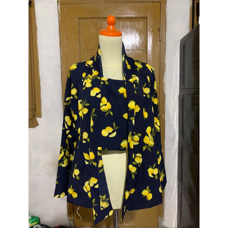 Jual KEBAYA kutu baru nenek jadul sifon silk sunwosh bunga cerah ...