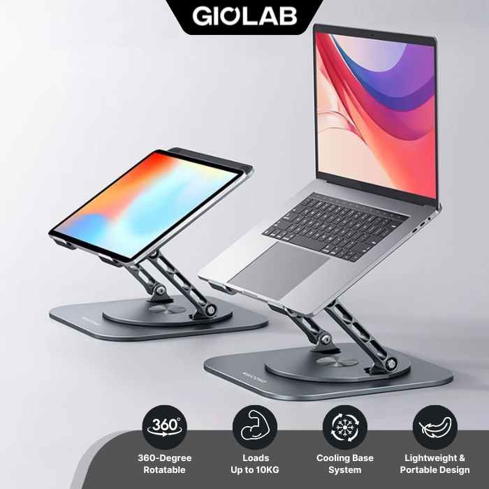 Jual Stand Laptop Putar Rotatable Penyangga Laptop Alumunium Tablet ...