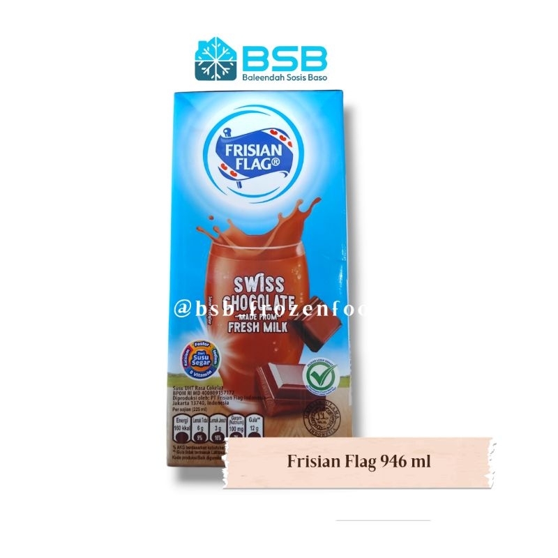 Jual Frisian Flag Family UHT Swiss Chocolate / Fullcream 946 ml | Shopee Indonesia