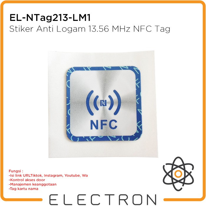 Jual EL-NTag213-LM1 Anti-metal 13.56MHz NFC RFID Sticker Label Tag NXP ...