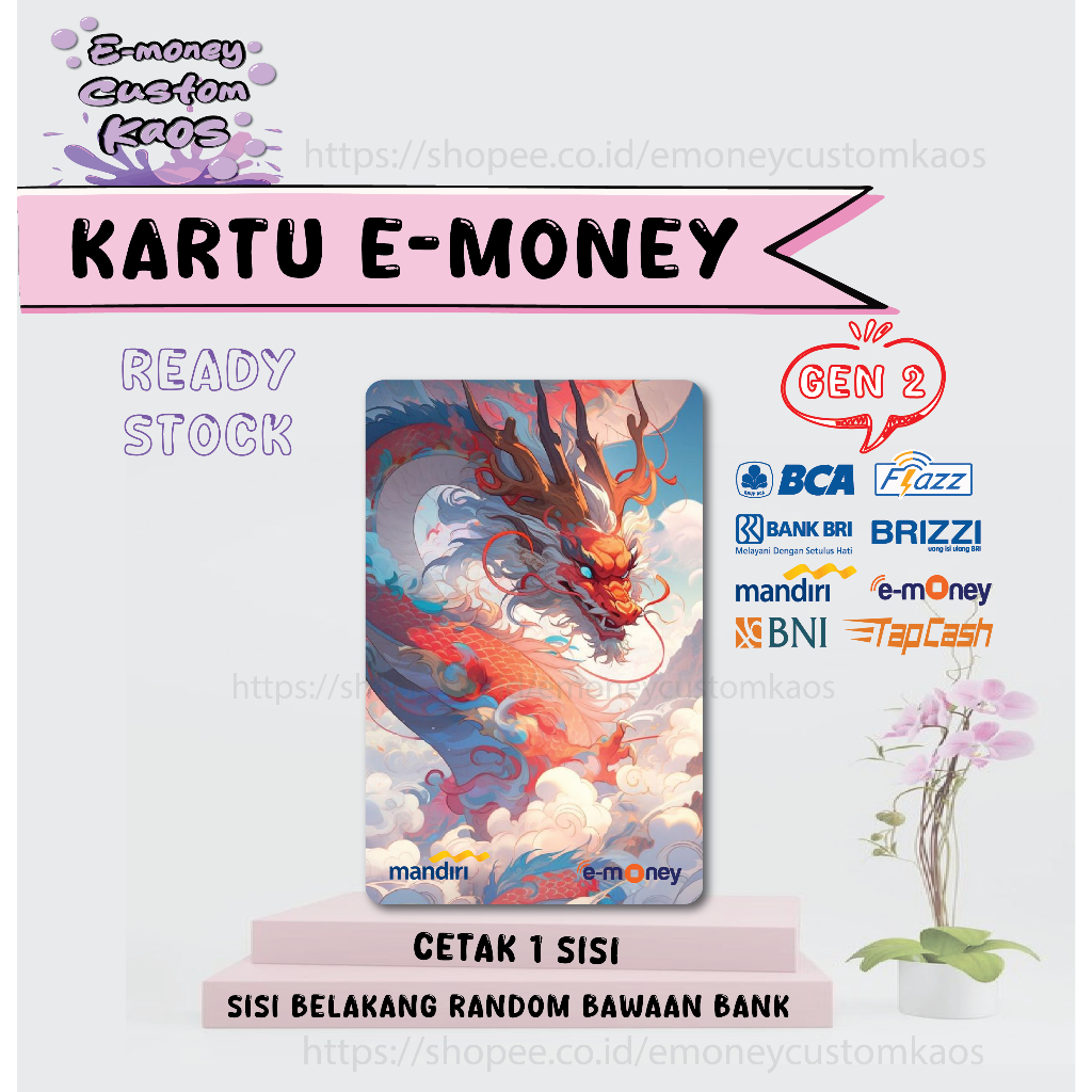 Jual KARTU EMONEY ANIMAL NAGA SHIO IMLEK MANDIRI FLAZZ BCA BNI TAPCASH ...